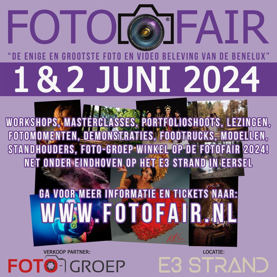 De zomer Fotofair op 1 & 2 juni 2024 op het E3 strand. | DIGIFOTO Pro